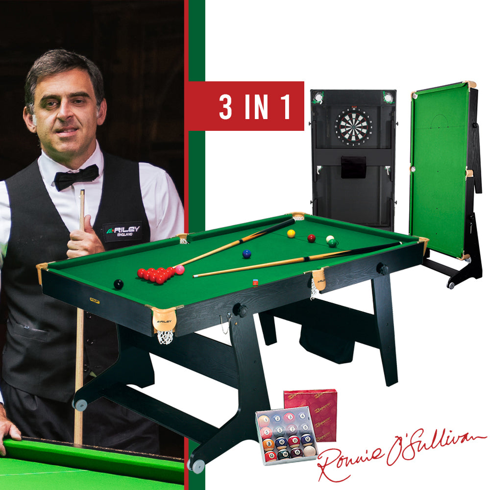 Riley 6Ft 3in1 Folding Snooker Table | Riley BCE – www.rileybce.com