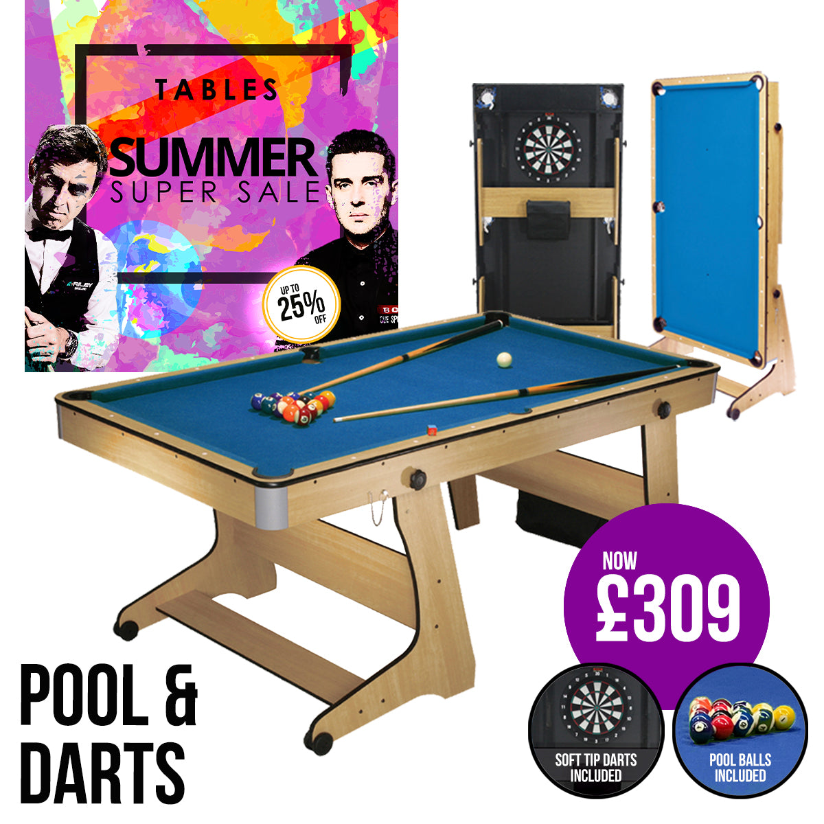 BCE 6Ft 2in1 Vertical Folding Pool Table | Riley BCE – www.rileybce.com