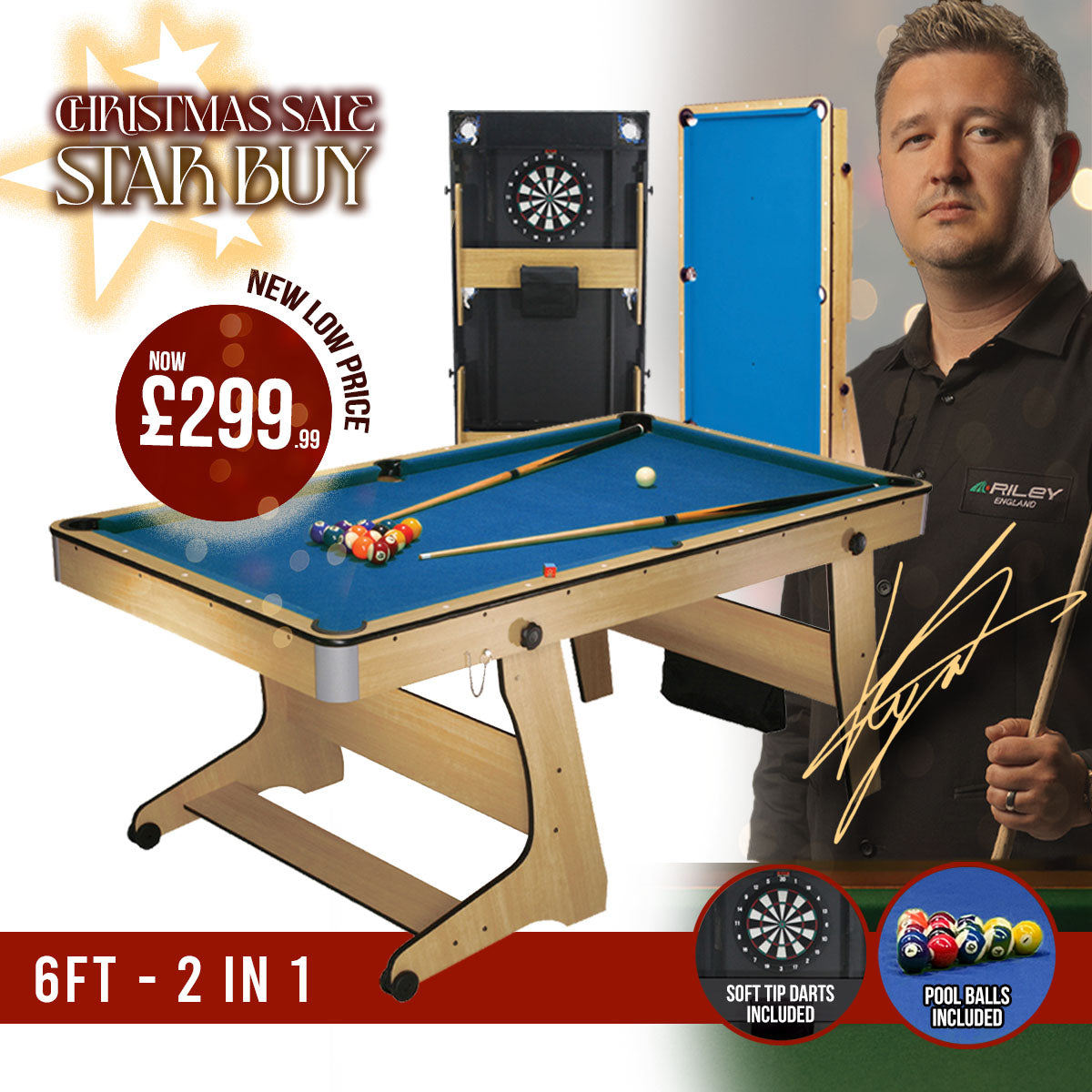 BCE 6Ft 2in1 Vertical Folding Pool Table | Riley BCE – www.rileybce.com